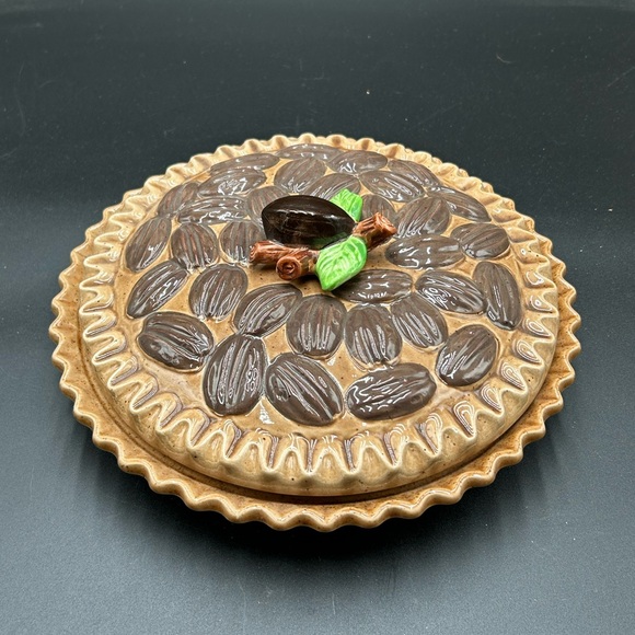 Vintage | Kitchen | Vintage Southern Pecan Pie Keeper Pie Plate ...